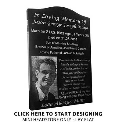 Mini Headstone - Forever Shining Memorials