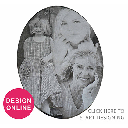 Laser Etched Stone Portrait - Forever Shining Memorials