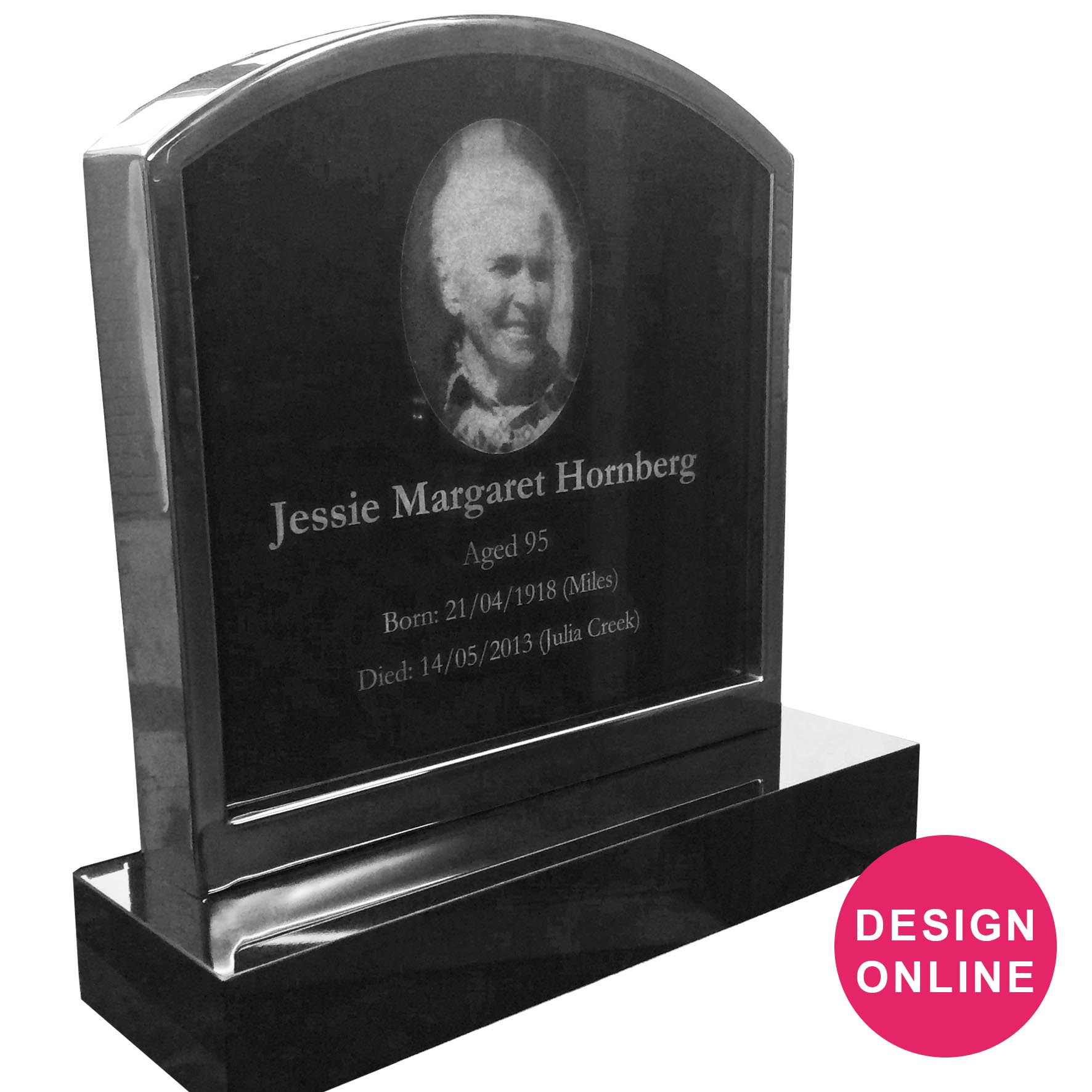 Granite Inlaid Steel Headstone Forever Shining Memorials